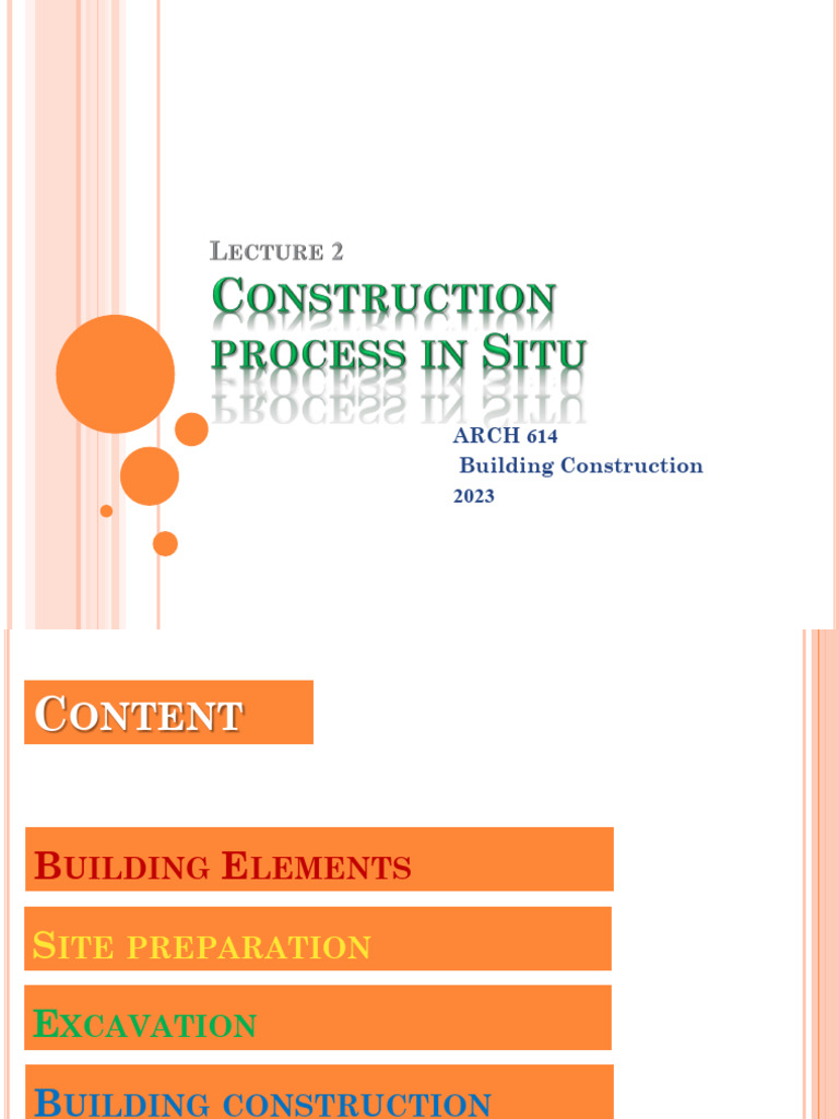 2 - Construction Process in Situ | PDF | Wall | Concrete