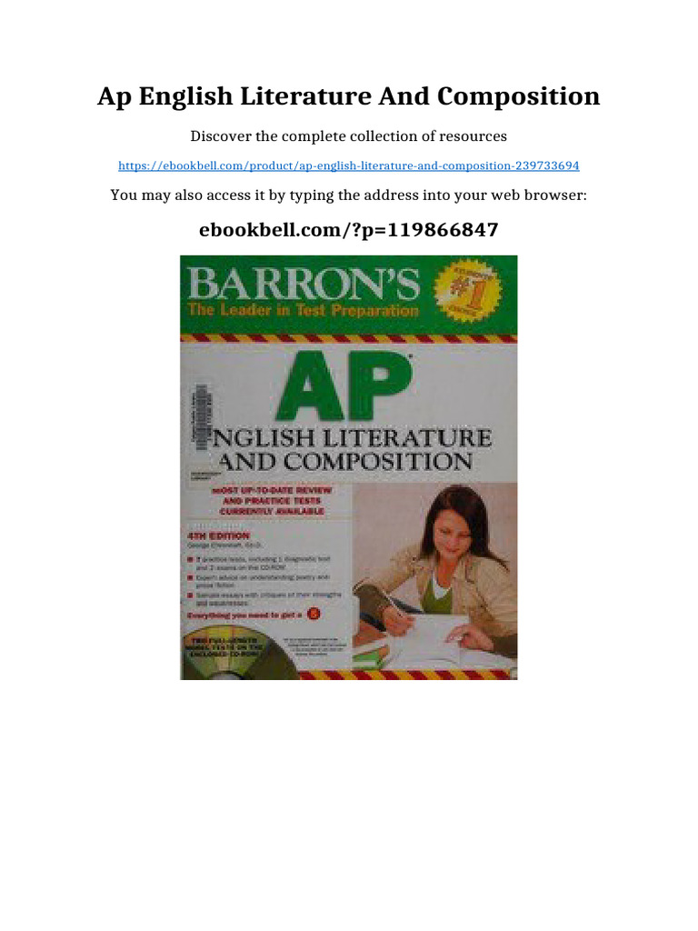 AP English Literature and Composition Newest Edition 2025 | PDF ...