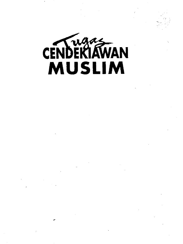 Tugas Cendekiawan Muslim | PDF