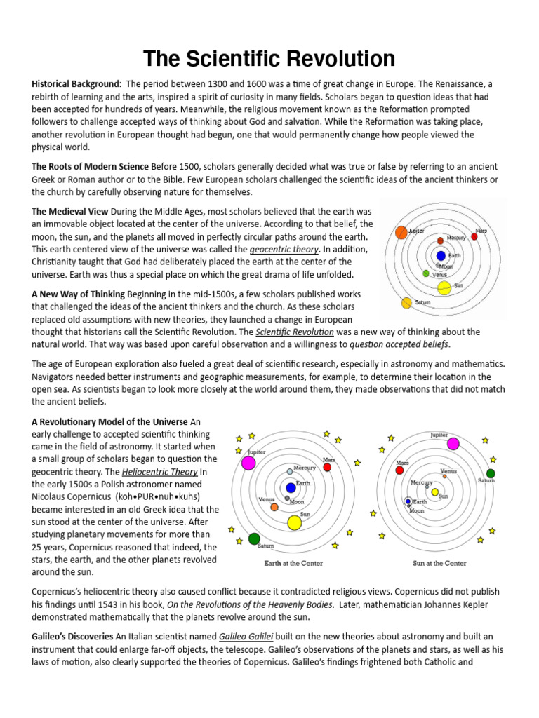 Scientific Revolution Reading-1 | PDF | Galileo Galilei | Nicolaus ...