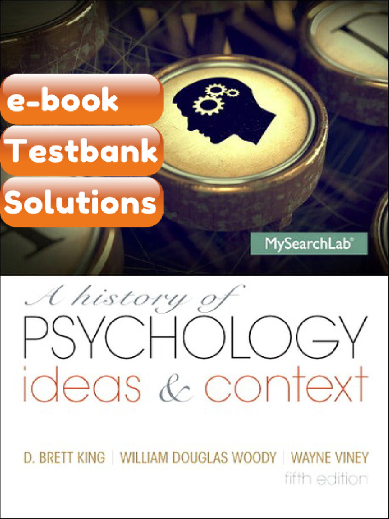 Testbank a History of Psychology Ideas Context 5E 5th Edition D Brett ...
