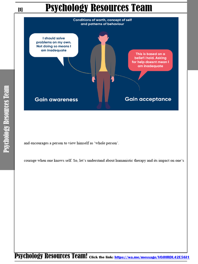 Humanistic Therapy - What Is It & How Does Humanism Work | PDF ...