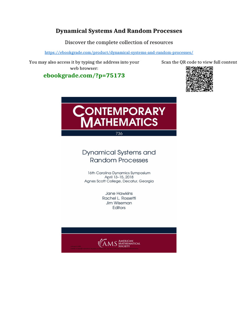 Dynamical Systems and Random Processes full | PDF | Epidemiology ...
