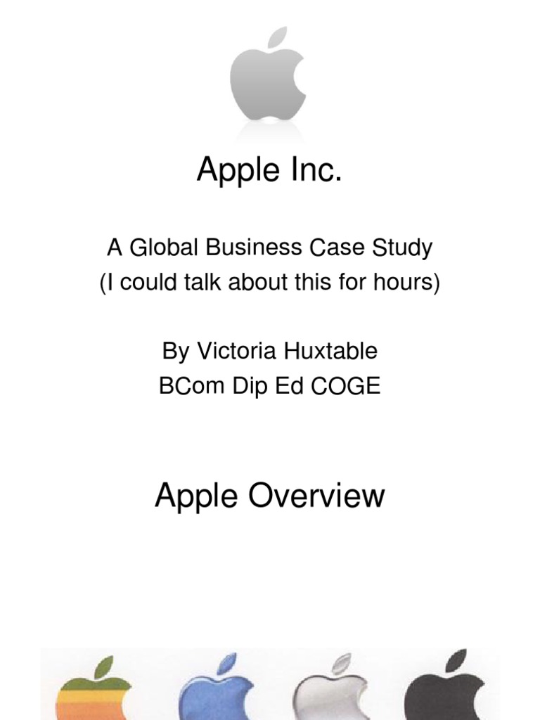 Apple Inc.: A Global Business Case Study (I Could Talk About This For ...