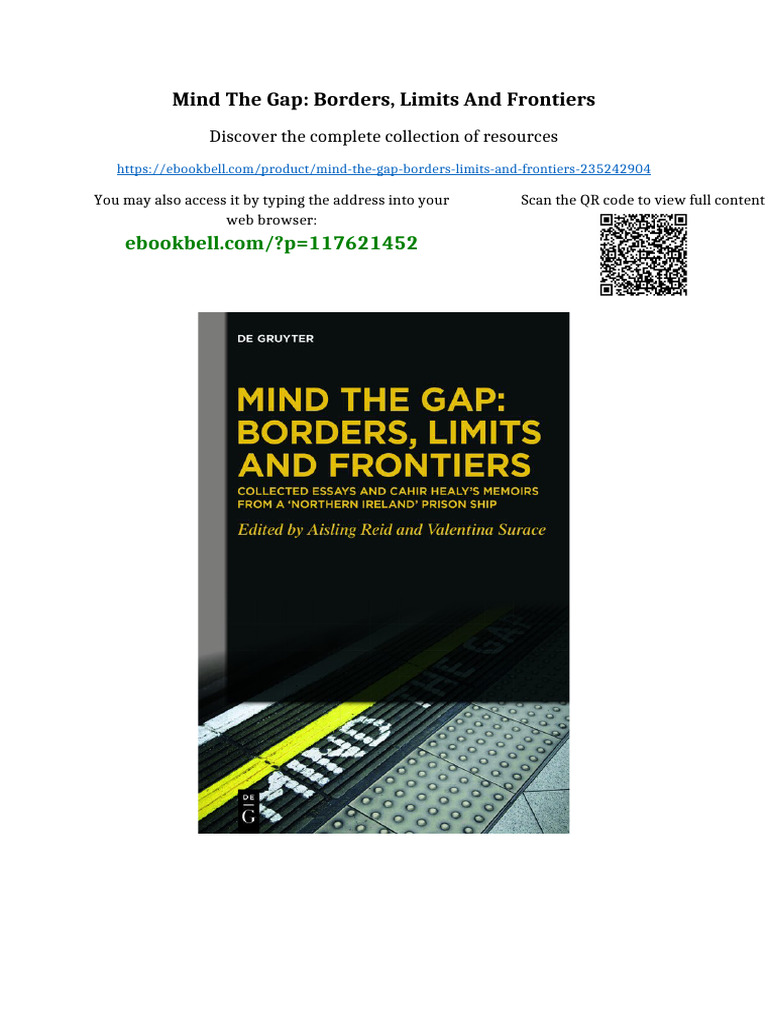 Mind The Gap: Borders, Limits and Frontiers All Chapters Available ...