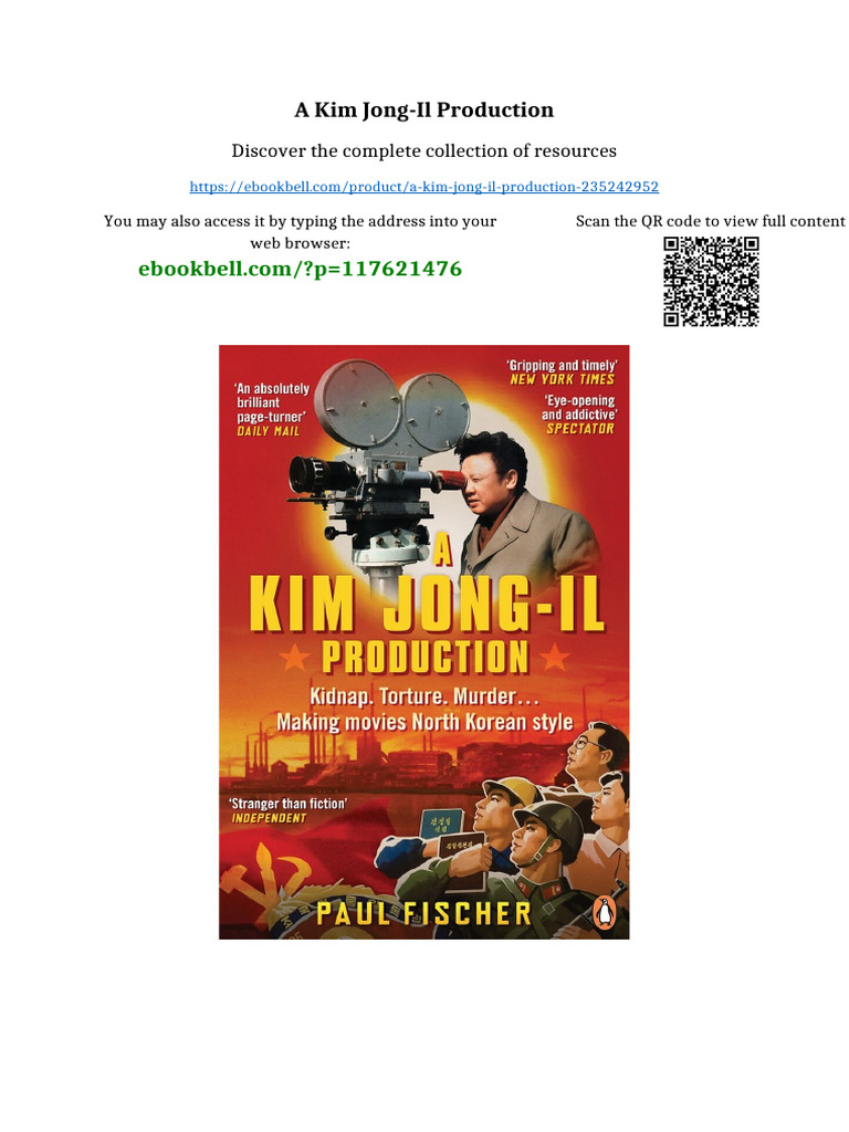 A Kim Jong-Il Production online reading | PDF