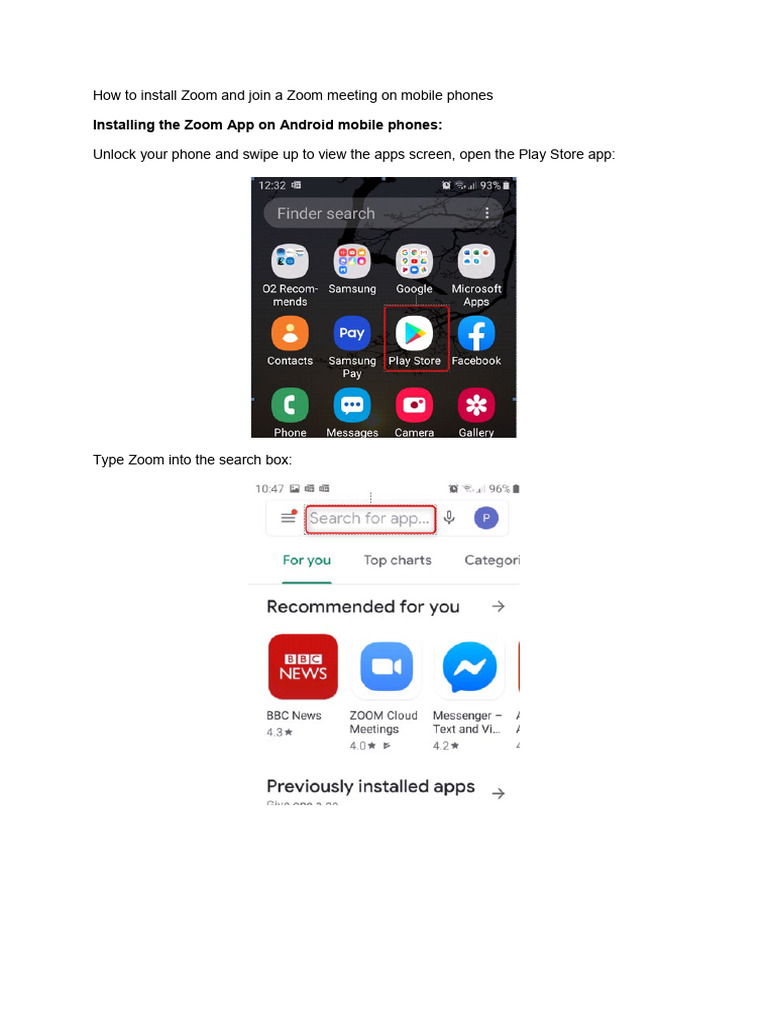 How To Install Zoom and Join A Zoom Meeting On Iphone Android Phones | PDF