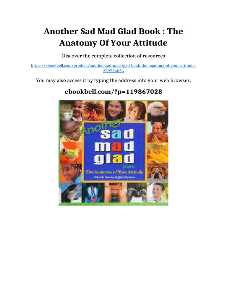 Another sad mad glad book : the anatomy of your attitude online reading ...