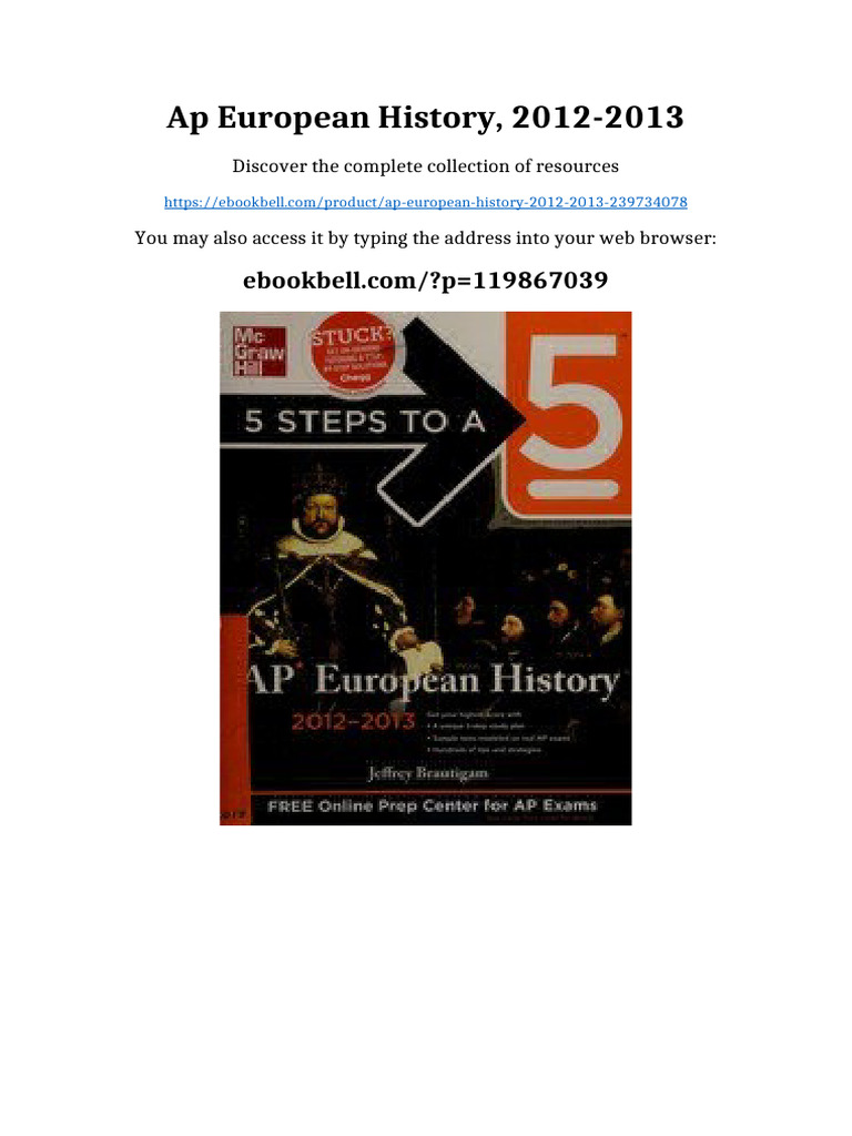 AP European history, 2012-2013 Kindle & PDF Formats | PDF ...