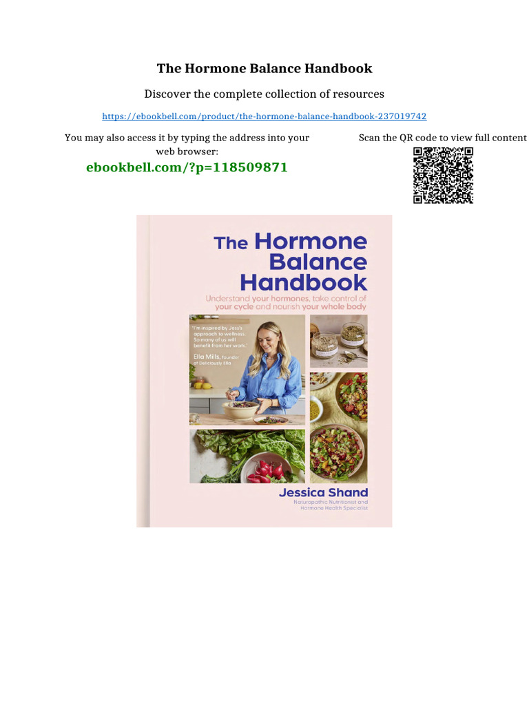 The Hormone Balance Handbook All Chapters Available | PDF | Employment