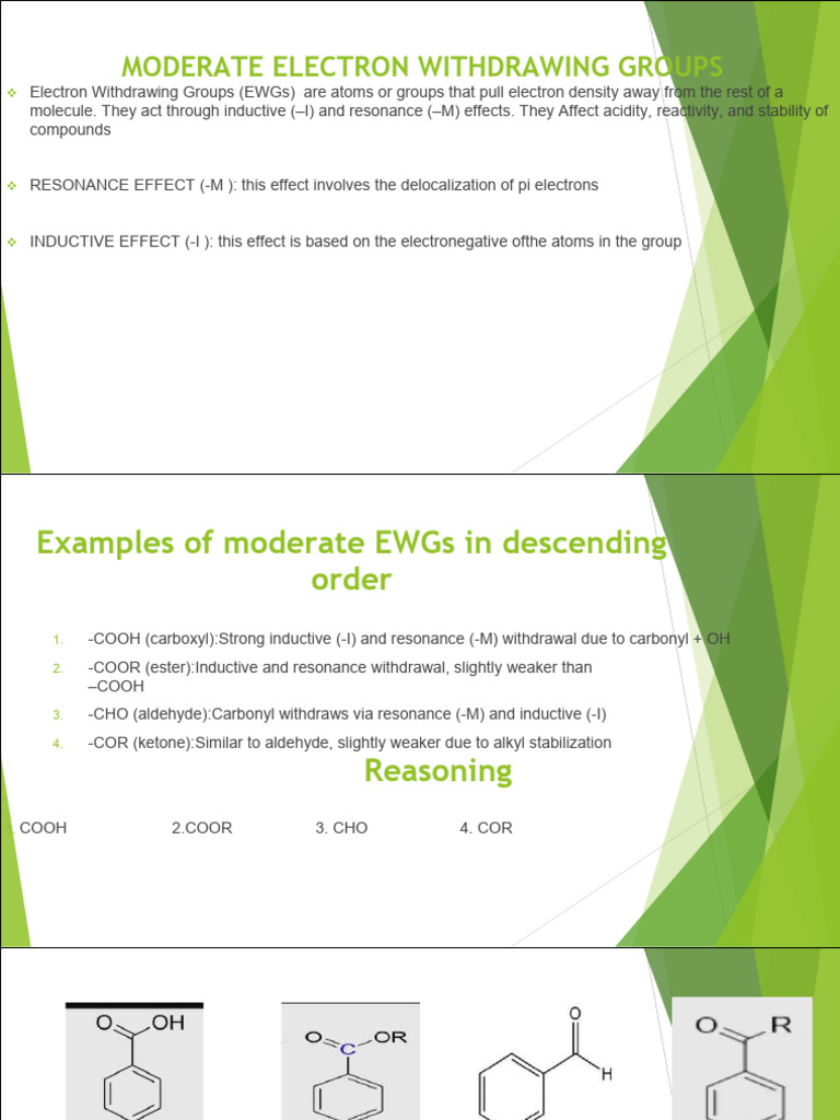 Moderate Electron Withdrawing Groups Group 5 (1) y | PDF | Carboxylic ...