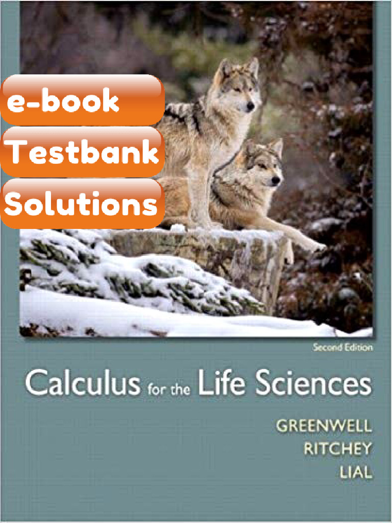 Testbank Calculus for the Life Sciences 2nd Edition by Raymond N ...