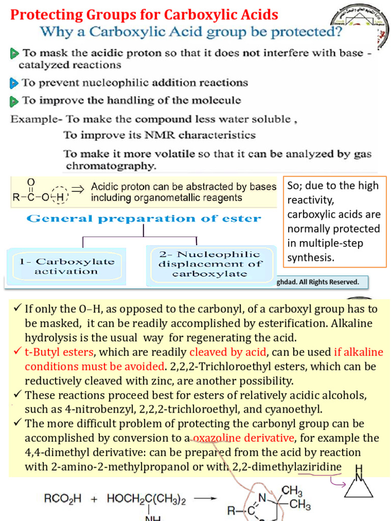 Protecting Groups-part 2 | PDF | Amine | Ester
