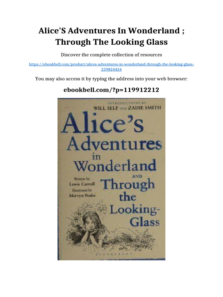 Alice's adventures in Wonderland ; Through the looking glass updated ...