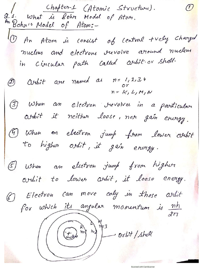 Chemistry Ch1 Atomic Structure | PDF