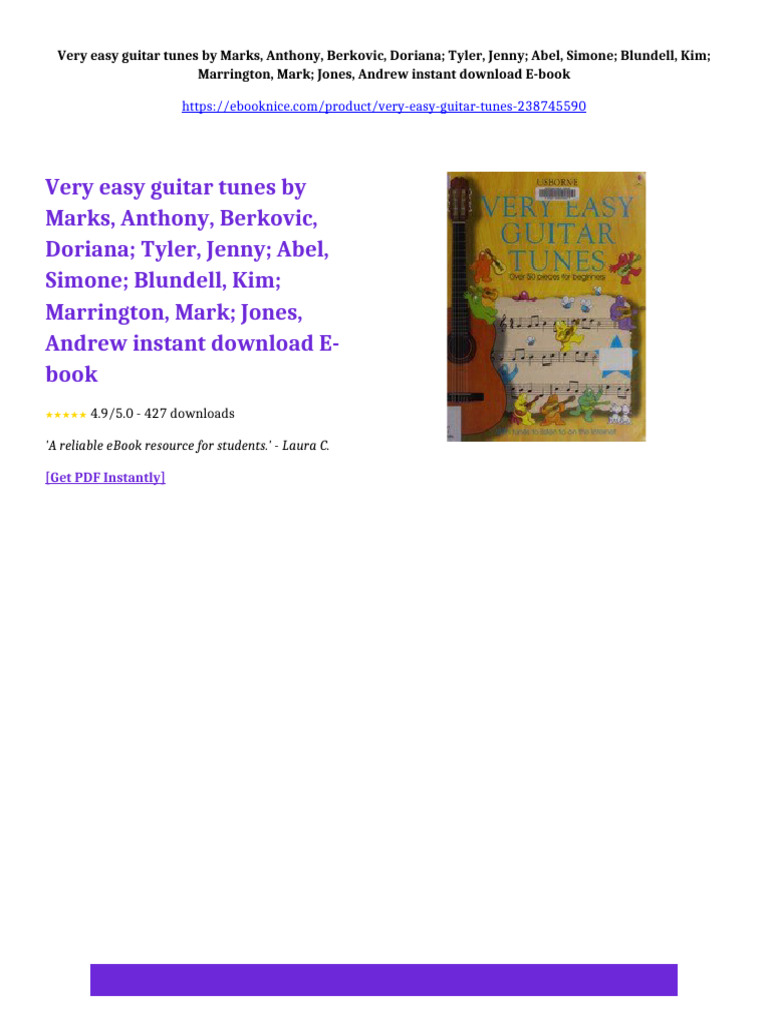 Very easy guitar tunes by Marks, Anthony, Berkovic, Doriana; Tyler ...