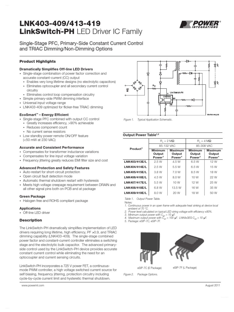 LNK419 | PDF | Capacitor | Rectifier