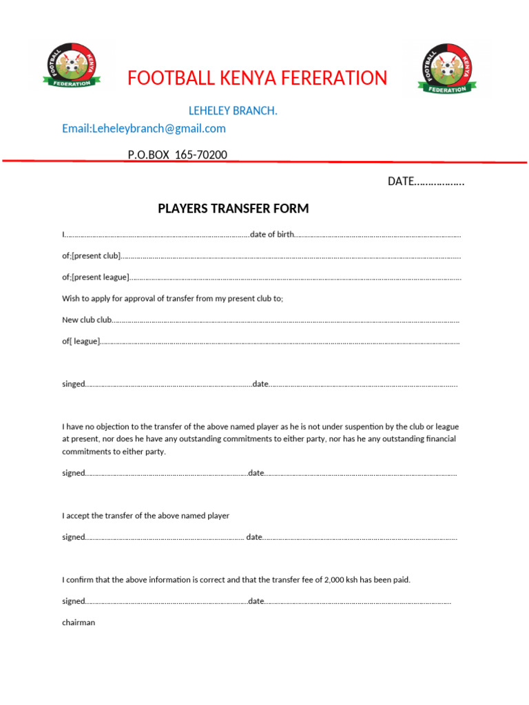 Football Kenya Fereration | PDF