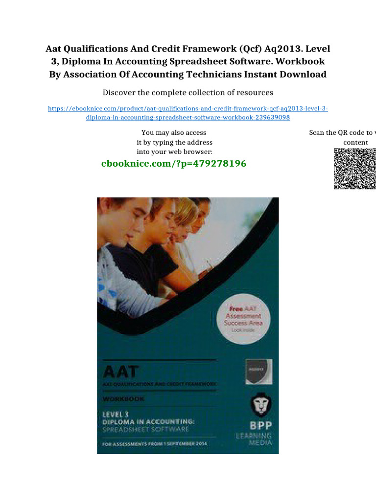 AAT Qualifications and Credit Framework (QCF) AQ2013. Level 3, Diploma ...