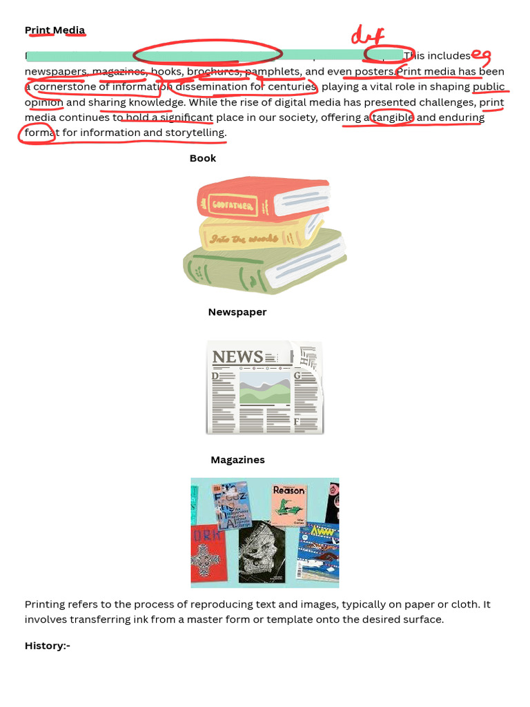 Print Media Refers to Any Form of Communication Th_250522_165253 | PDF ...