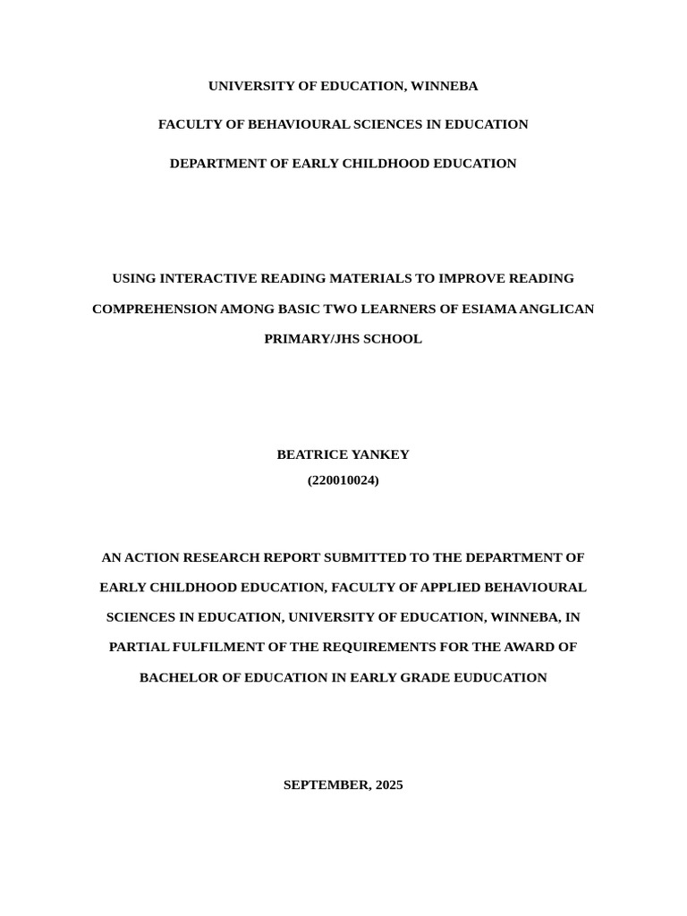 Beatrice Yankey-1 | PDF | Reading Comprehension | Constructivism ...