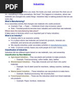 Class 8 Industries Overview and Types | PDF | Steel | Iron