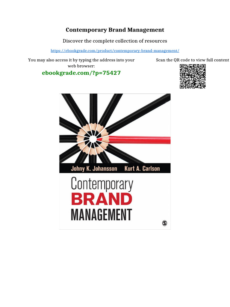 Contemporary Brand Management sample | PDF | Intellectual Property ...