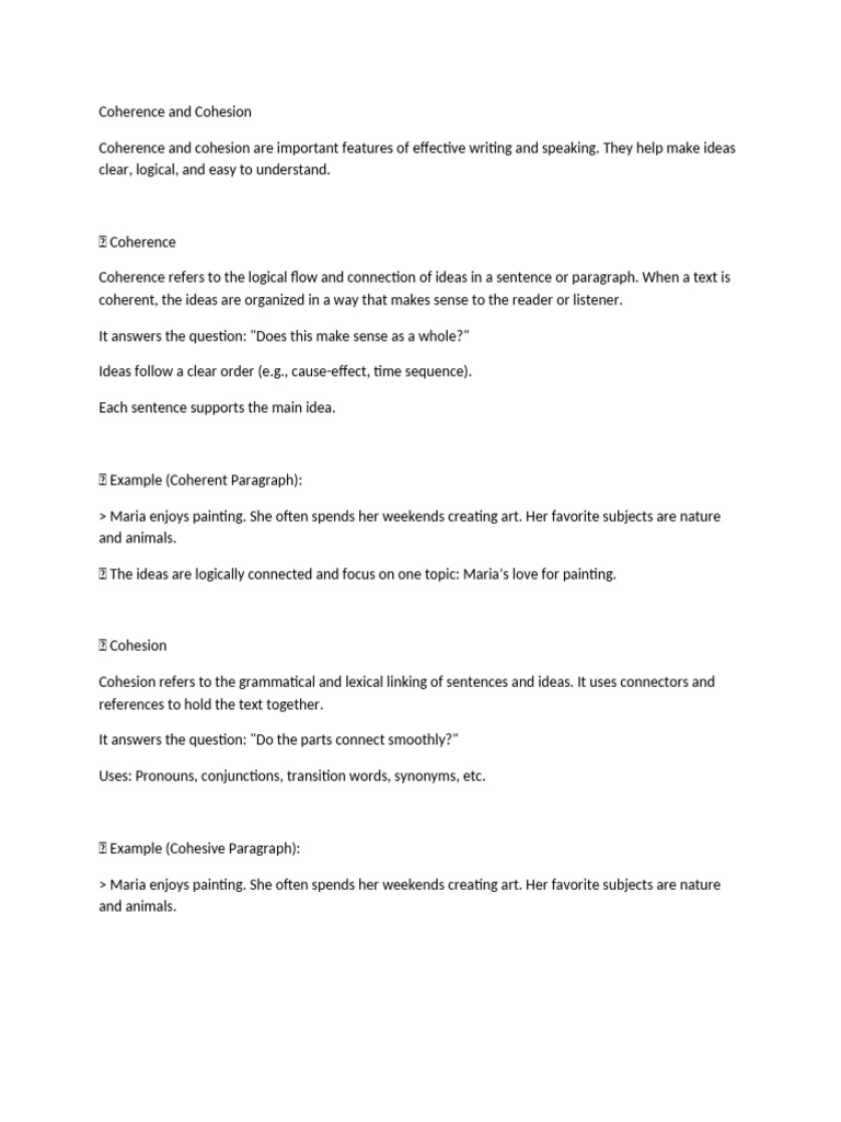 Coherence & Cohesion | PDF