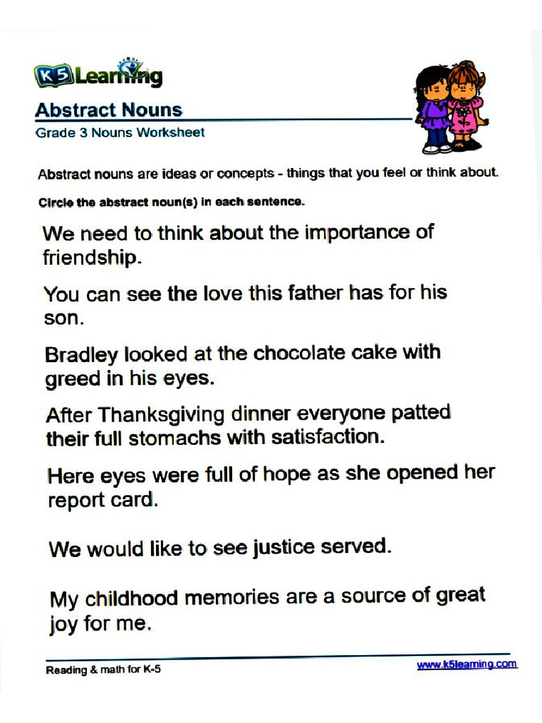 Abstract Noun and Material Noun | PDF