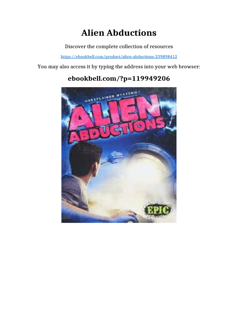 Alien Abductions Available All Format | PDF | Morality
