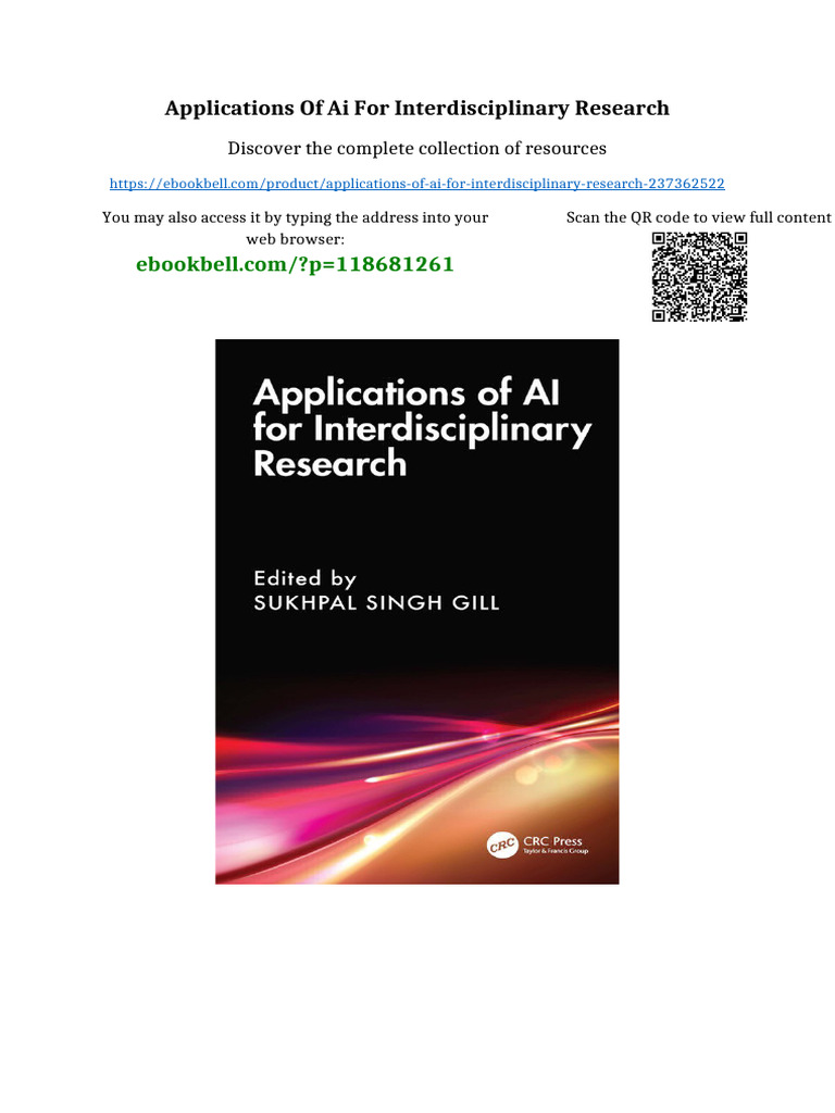 Applications of AI For Interdisciplinary Research Updated 2025 | PDF ...
