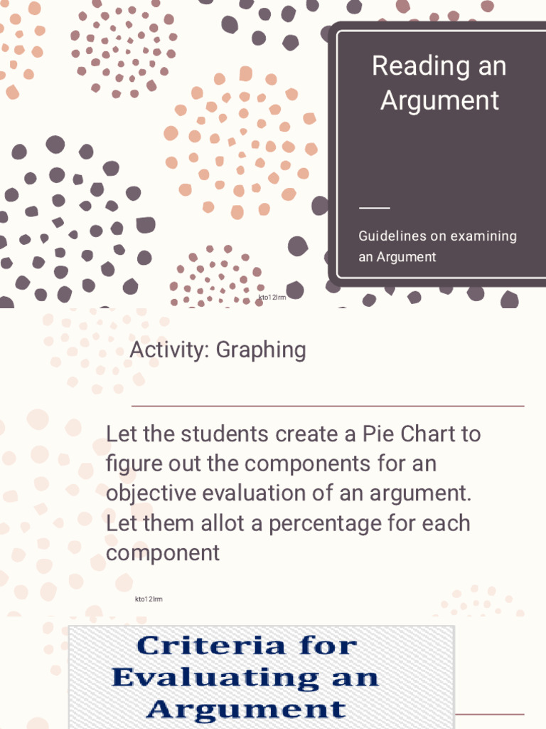 A.Reading an Argument | PDF | Argument | Logic