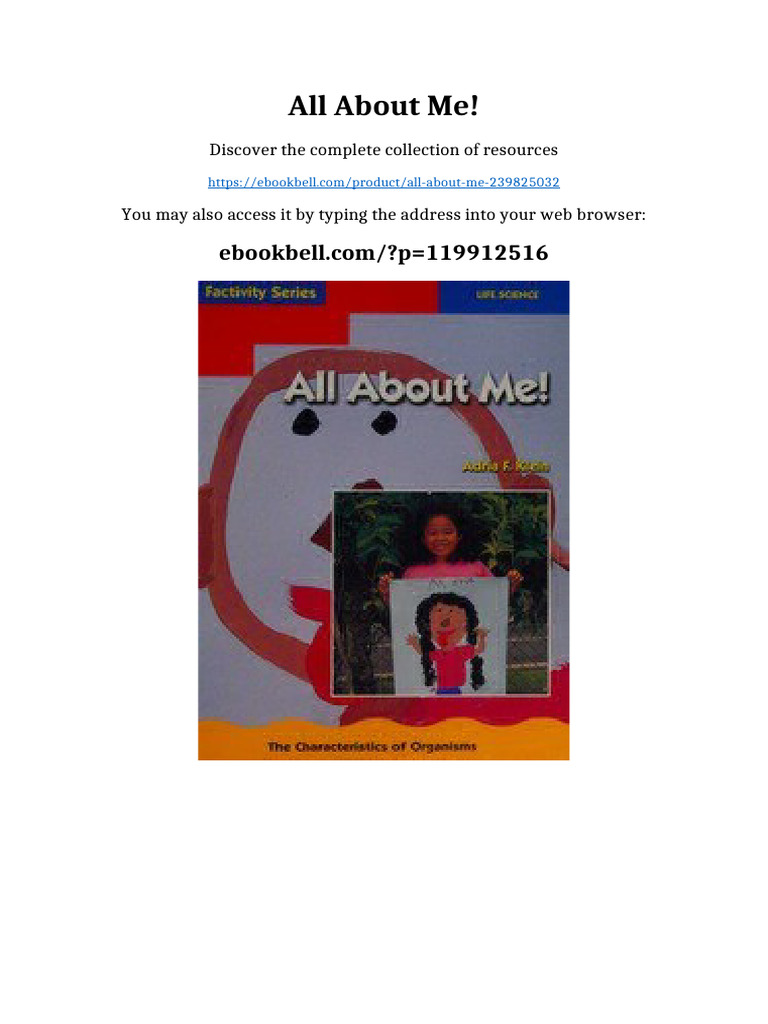 All about me! Full Chapters Included | PDF | Intellectual Property ...