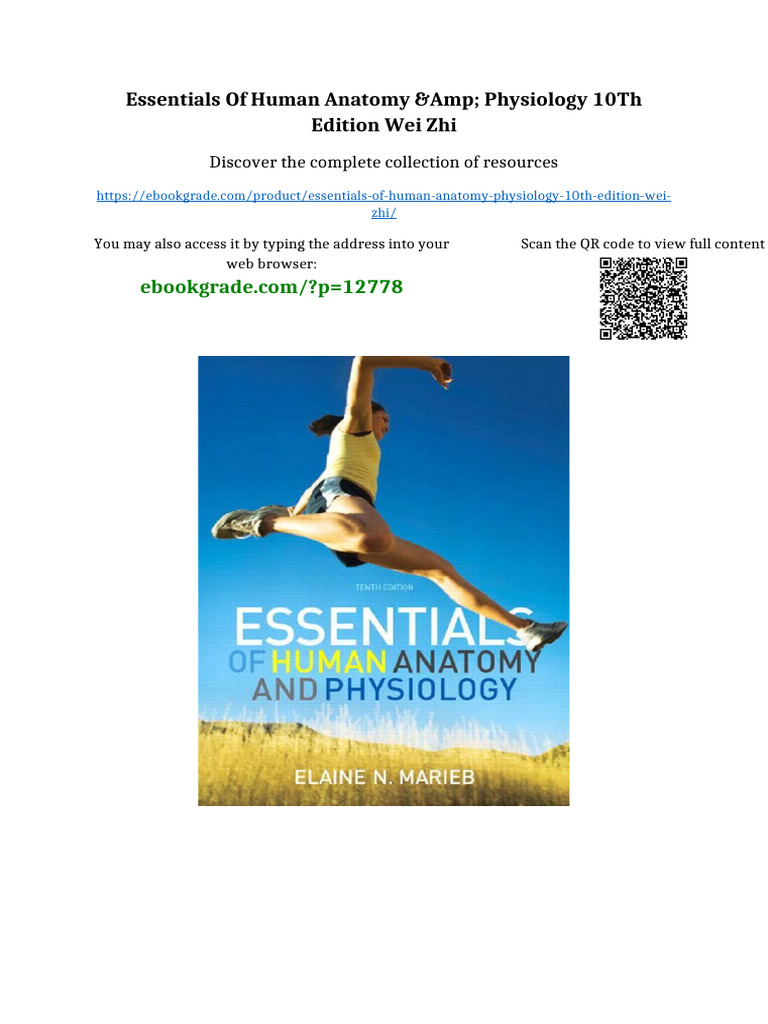Essentials of Human Anatomy & Physiology 10th Edition Wei Zhi available ...