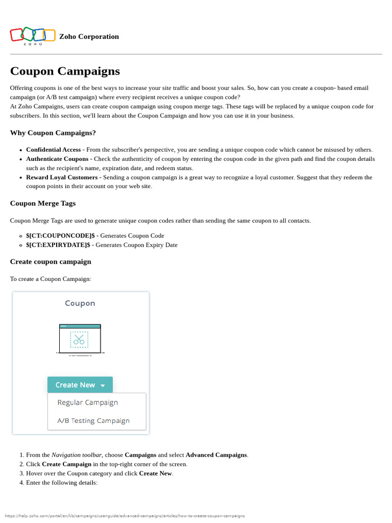 How to Create Coupon Campaigns | PDF | Email Address | Coupon