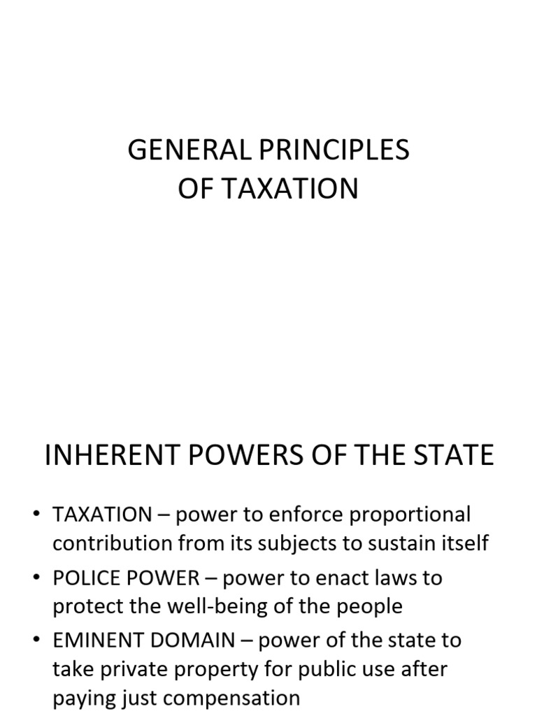 AC 2202 General Principles of Taxation | PDF | Taxes | Tax Exemption