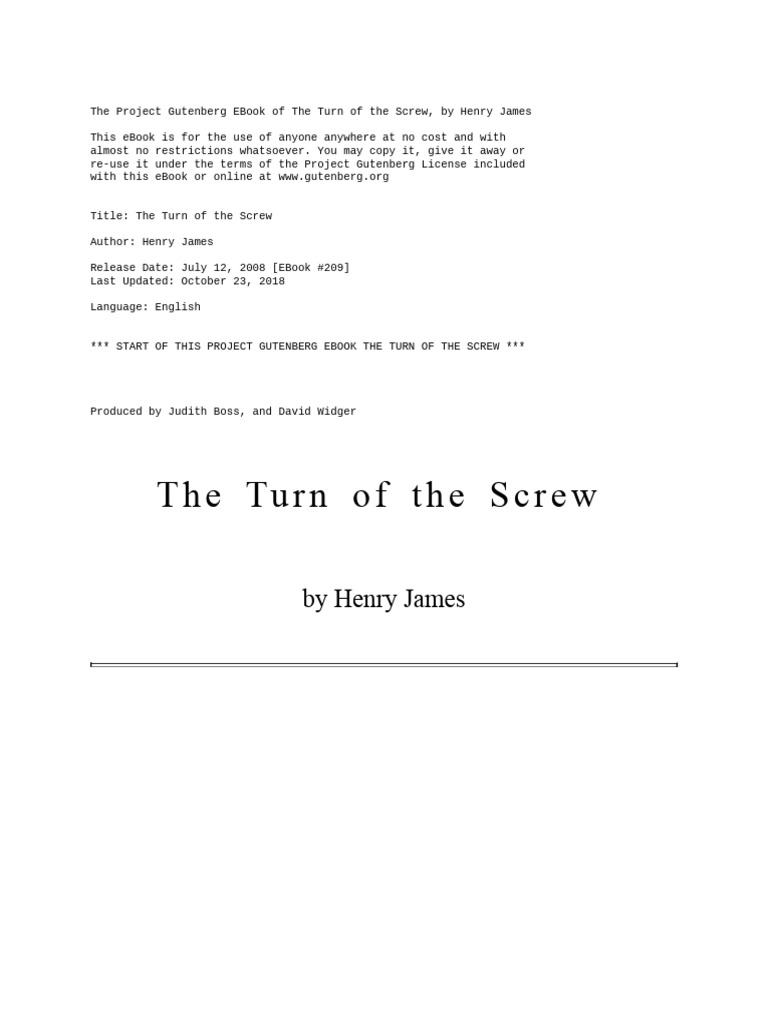 The Turn of The Screw | PDF