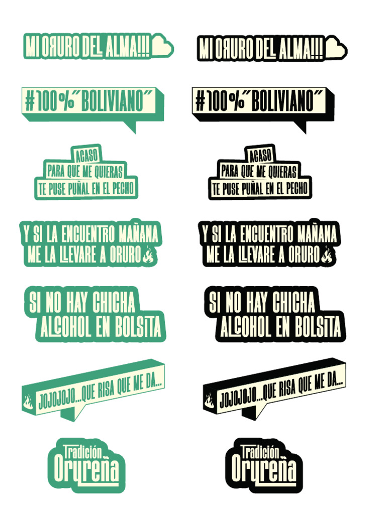 STICKERS Frases Impresión | PDF