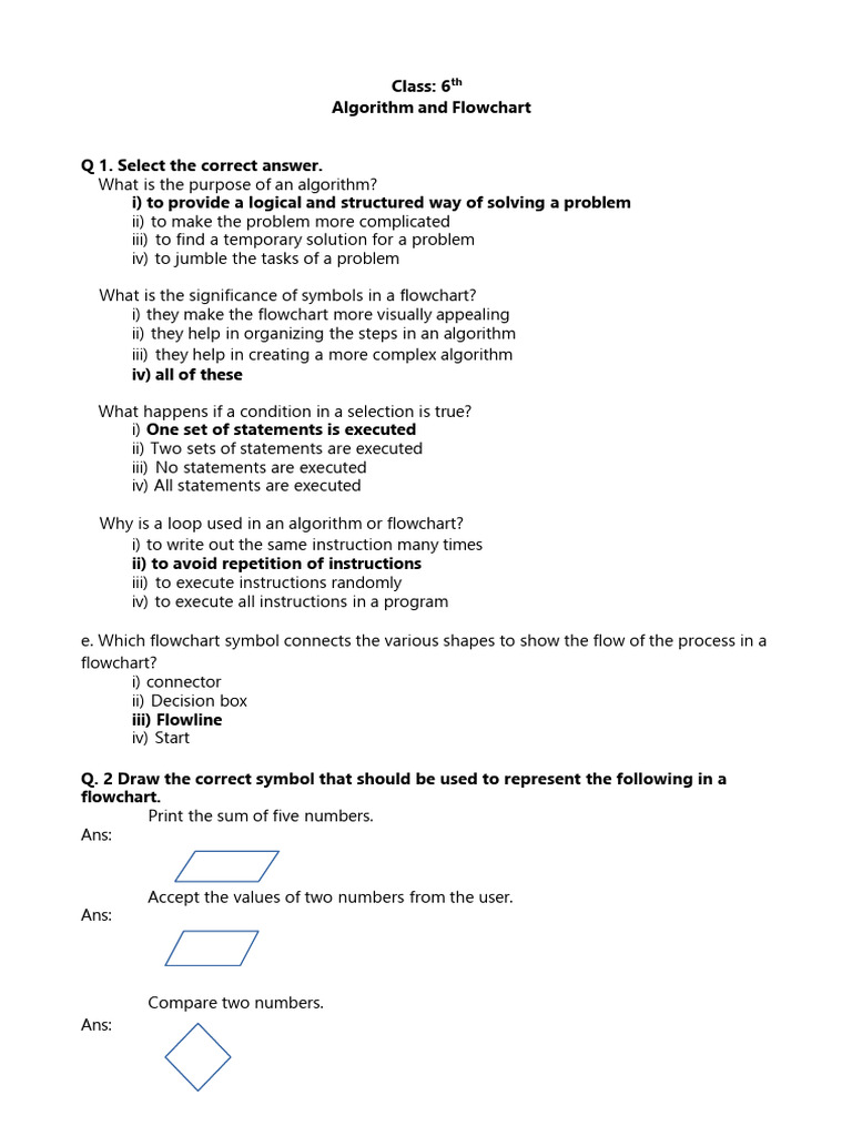 6th Algorithm and Flowchart | PDF | Algorithms | Control Flow