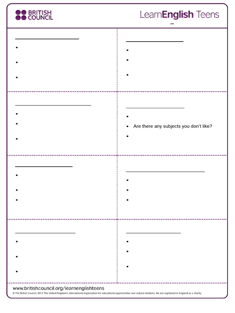 Talk About Yourself - Practice Cards | PDF