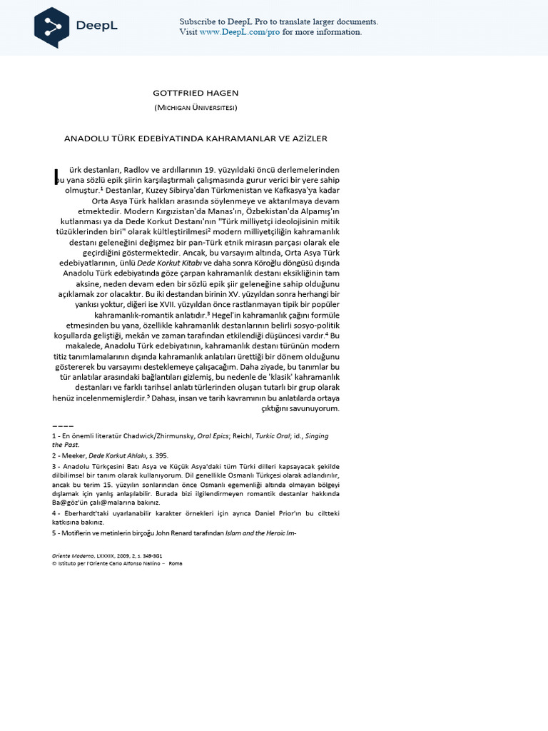 Heroes and Saints in Anatolian Turkish L (1) Tr | PDF