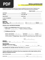 Health Screening Application Form Malta | PDF | Tuberculosis ...