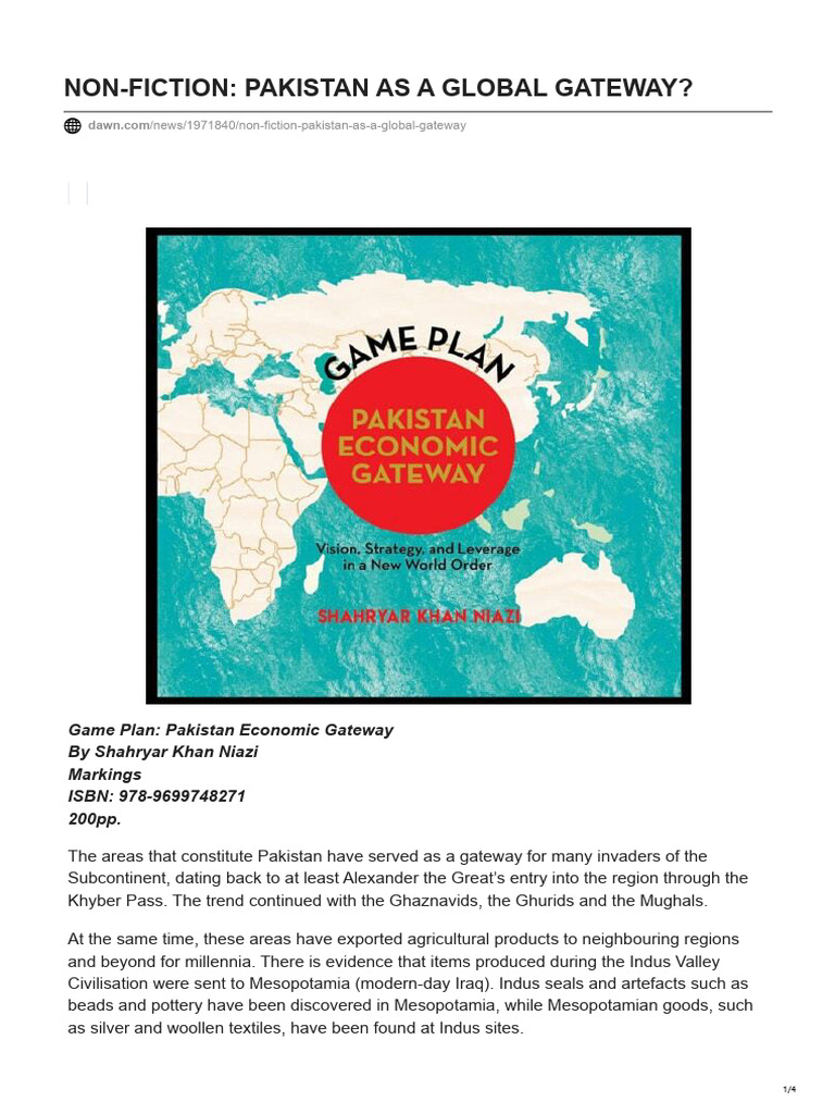 Pakistan As A Global Gateway | PDF | Pakistan | Coal