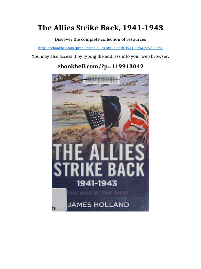 The Allies Strike Back, 1941-1943 Updated 2025 | PDF | Banach Space ...