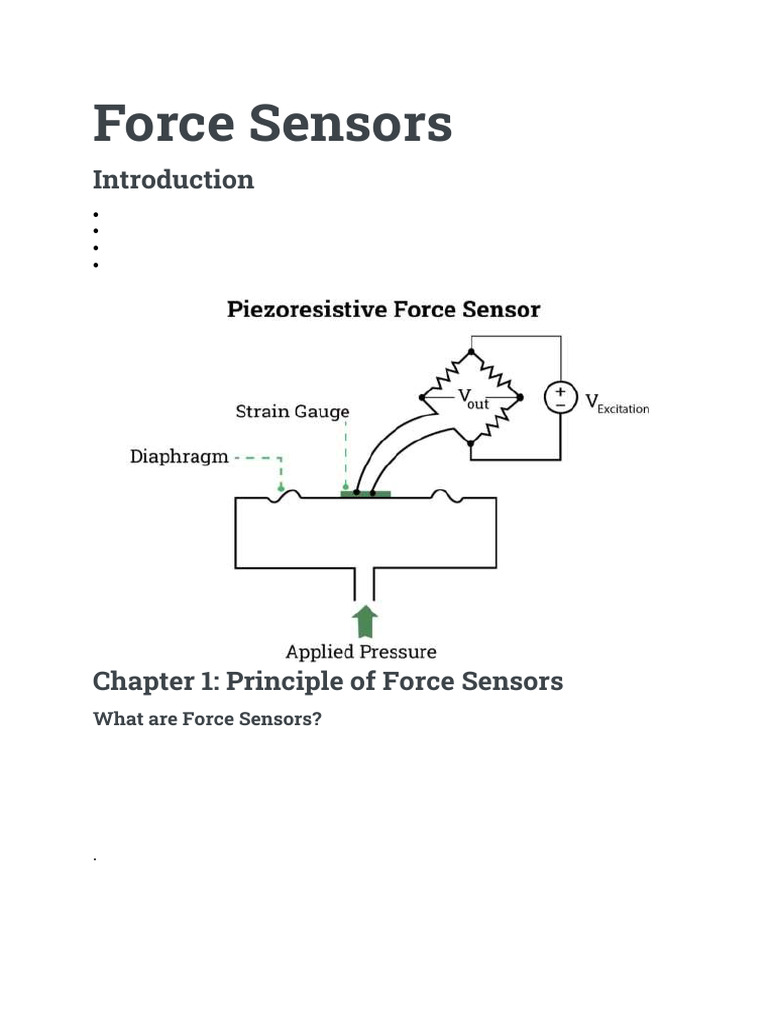 Force Sensors | PDF | Capacitor | Sensor