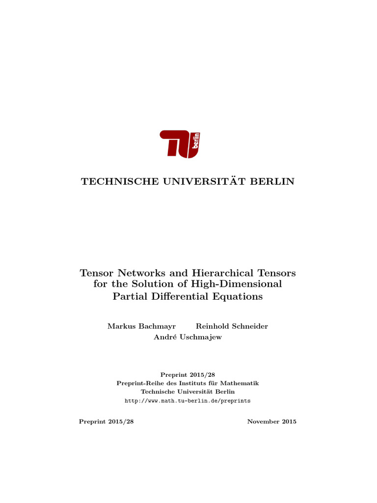 Tensor Networks Tub | PDF | Tensor | Matrix (Mathematics)