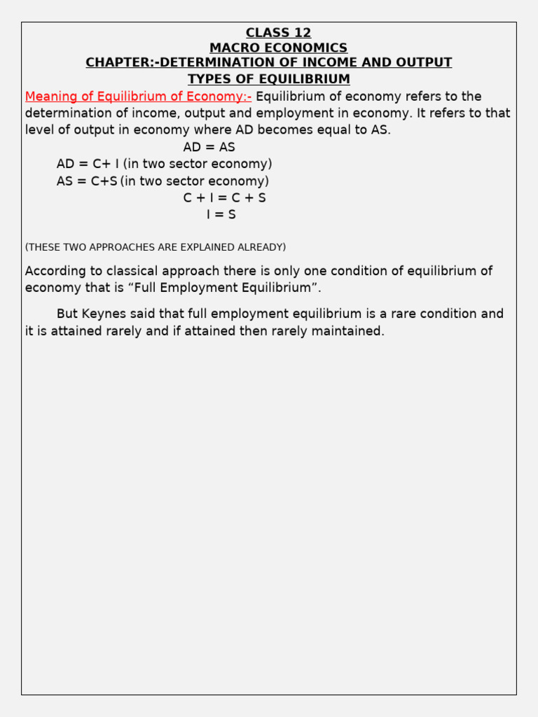 Types of Equilibrium | PDF