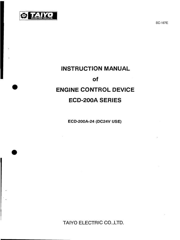 8) Engine Control Device ECD-200A Series | PDF