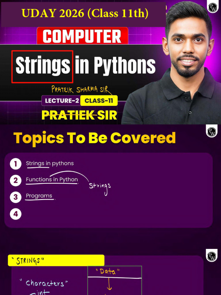 Strings in Python 02 Class Notes | PDF