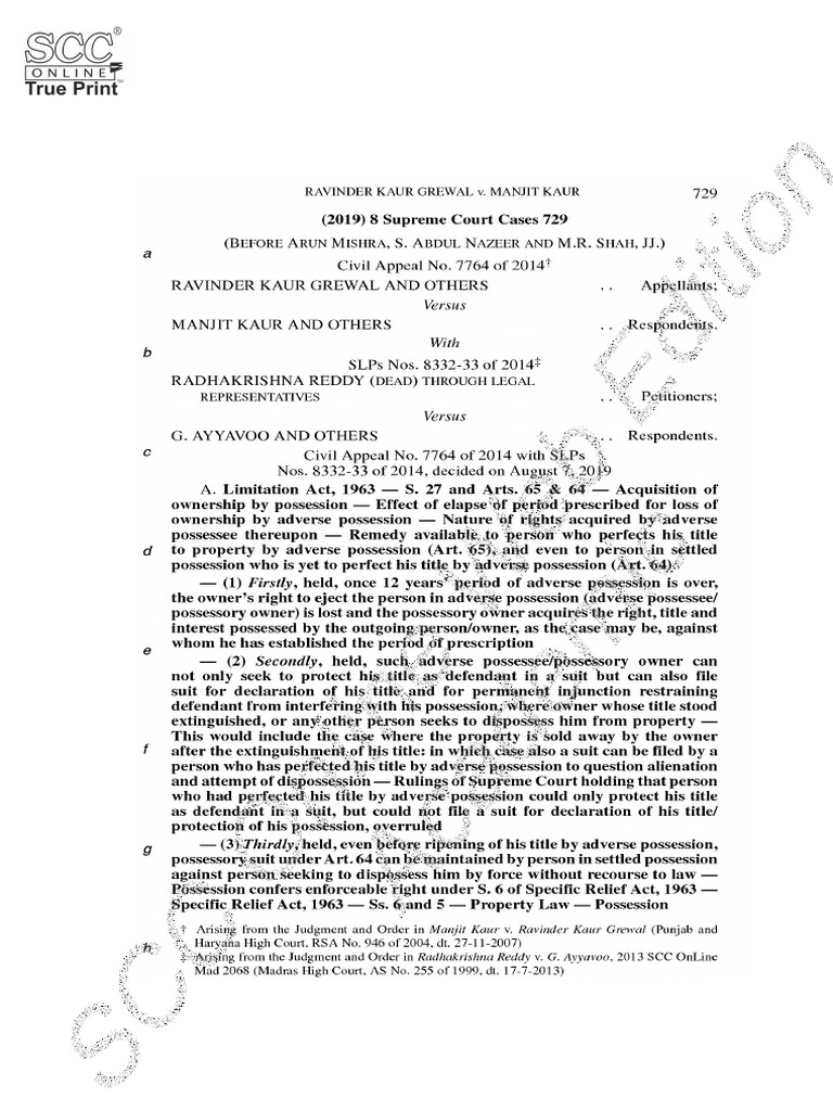 Ravinder kaur grewal v. Manjit kaur | PDF | Buildings And Structures ...